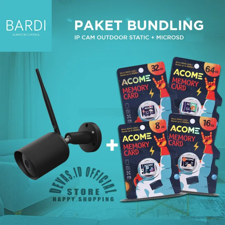 BARDI Smart outdoor STC IP Camera CCTV + 32GB Micro SD ACOME CLASS 10 | Lazada Indonesia