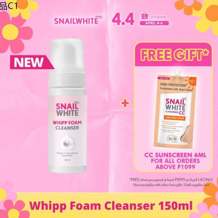 ♧SNAILWHITE Whipp Foam Cleanser 150ml | Lazada PH