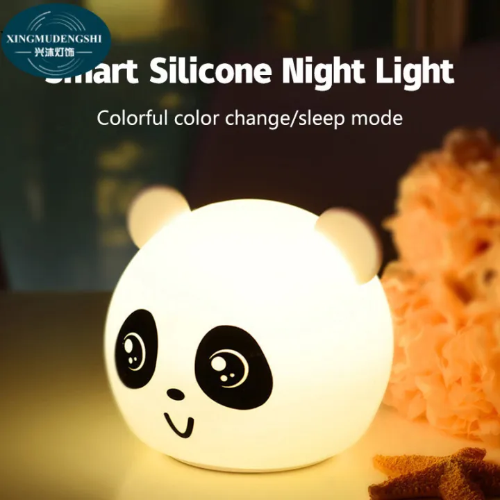 XMDS สมาร์ทที่มีสีสันไฟกลางคืน Led Gradient Pat Light ซิลิโคนการ์ตูน ...