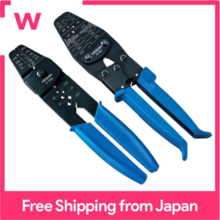 HOZAN Crimping Pliers for Open Barre P-706 (AWG#28 - #14) P-707 (AWG#30 - #14) Wires, Crimp ...