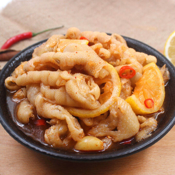 Online celebrity lemon garlic chicken feet 500g boneless chicken feet ...