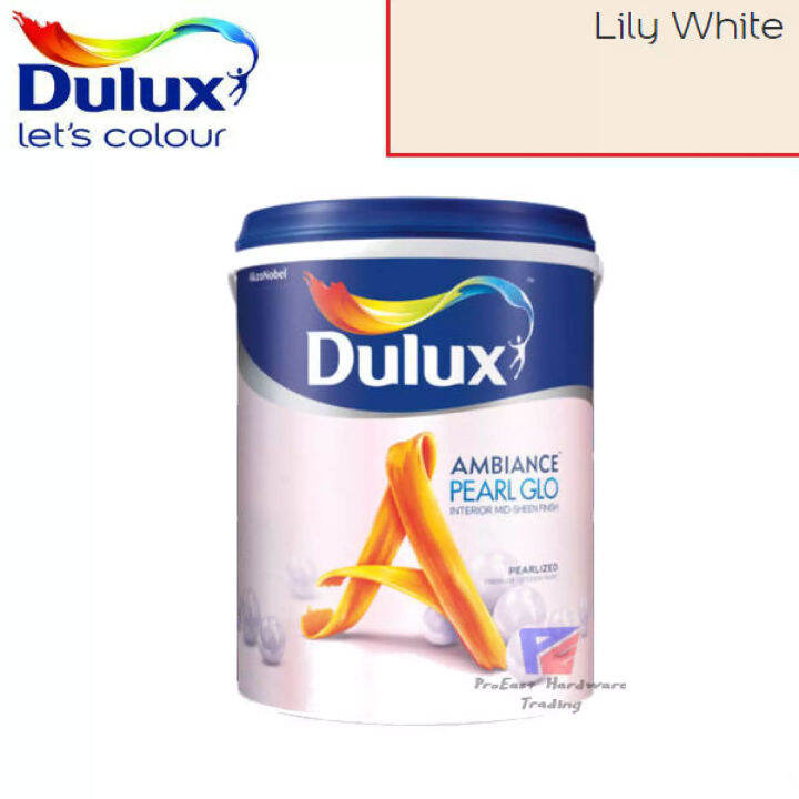 ICI DULUX Pearl Glo Wall Paint ( 16151 Lily White ) 1L / 5L /18L | Lazada