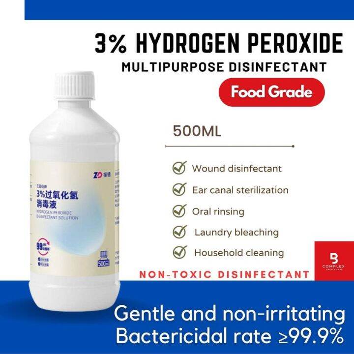 Hydrogen Peroxide 3% food grade 500ml natural bleaching agent FOOD ...