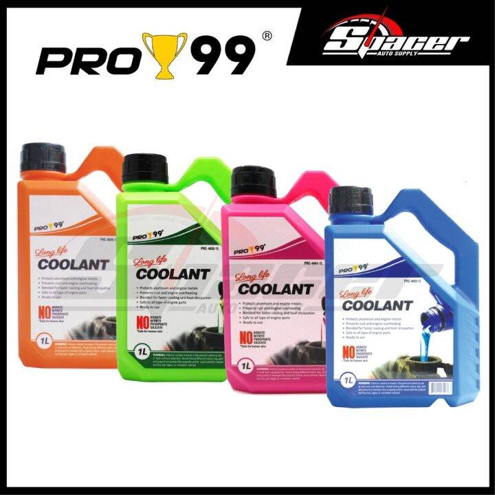 Pro 99 Radiator Coolant 1 Liter 2 Liters Blue Pink Gren Orange | Lazada PH