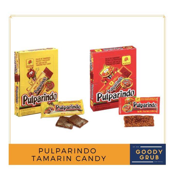 Pulparindo Mexican Candy Mild Yellow and Red Extra Hot | Tamborines ...