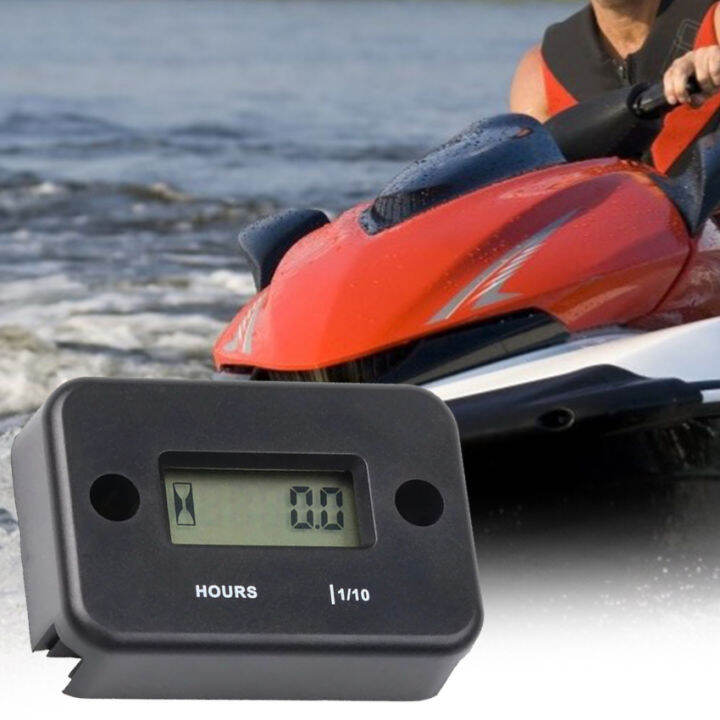 Waterproof Digital Hour Meter LCD Display Portable Engine Gauge Hour Meter For Motorcycle/Boat ...