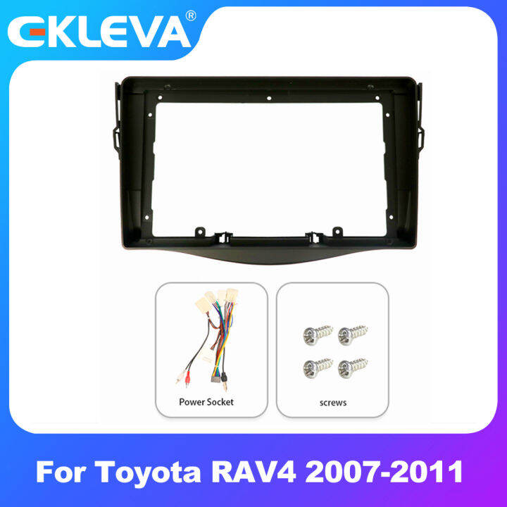 EKLEVA 9 inch Car Fascia Panel for Toyota RAV4 2007-2011 Dash Kit Radio ...