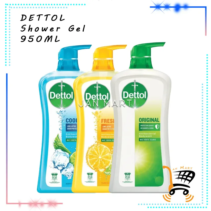 DETTOL Shower Gel Cool Fresh Original 950ML | Lazada