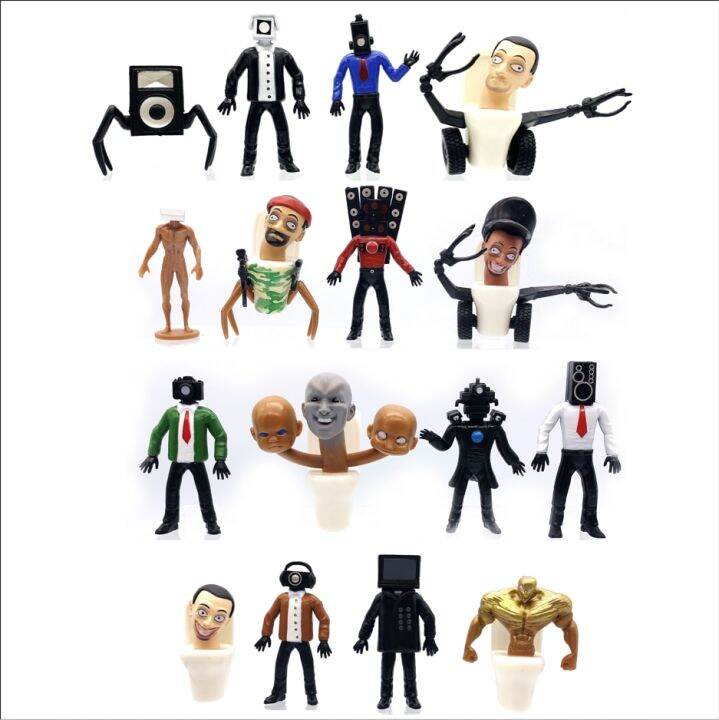 Ready Stock Skibidi Toilet Figure Set Camera Man Figure TV Man Speaker ...
