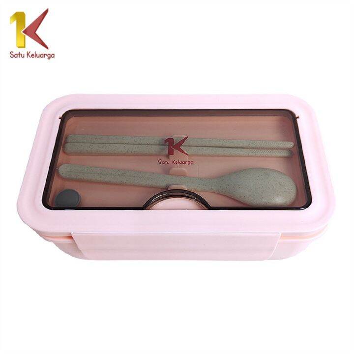 Satu Keluarga Tempat Makan C479 Kotak Makan Transparant Bento Box Set Free Sendok Garpu Kotak ...