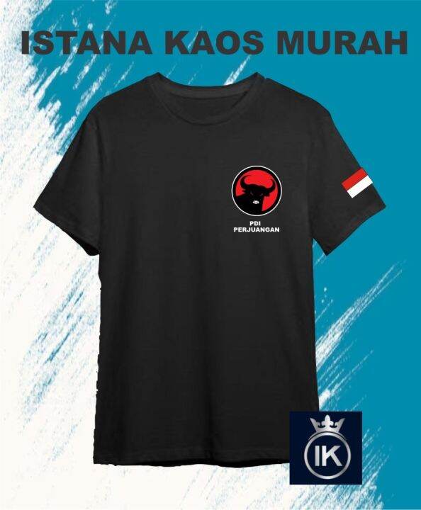 KAOS COD LOGO BANTENG PDI PERJUANGAN BENDERA/KAOS PARTAI PDIP | Lazada ...