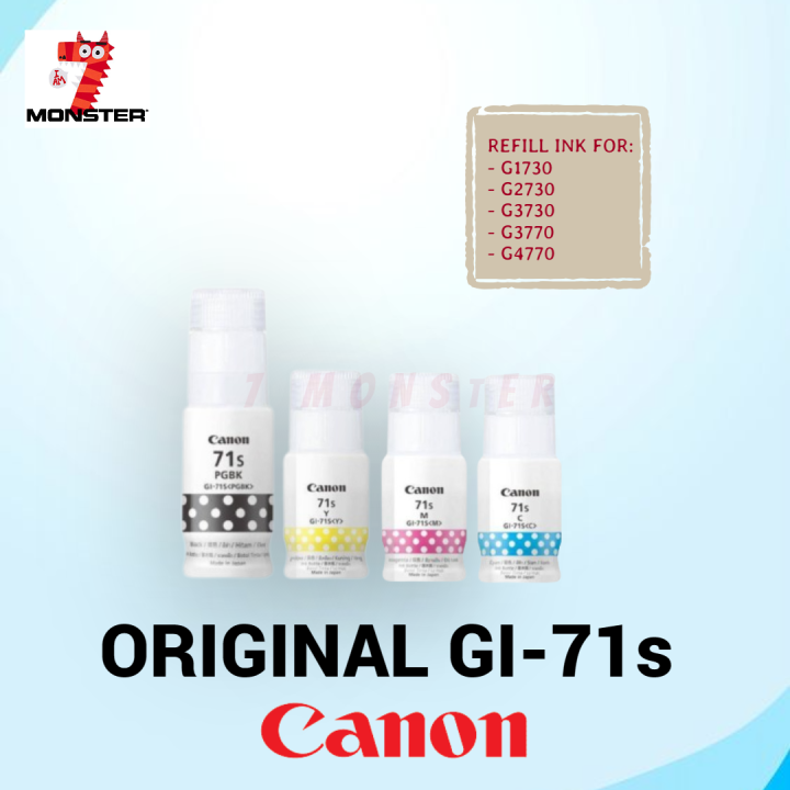 Canon GI-71s Original Ink Refill Bottle for Canon PIXMA G1730 G2730 ...
