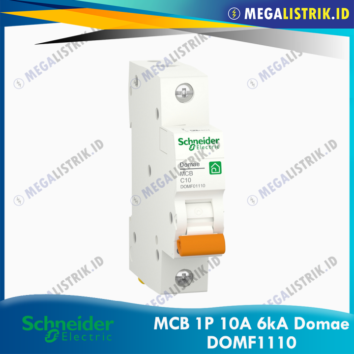 SCHNEIDER MCB DOMAE 1P 10A 6KA / MCB 1 PHASE 10 AMPERE SNI DOMF01110 | Lazada Indonesia