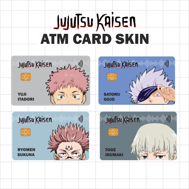 JUJUTSU KAISEN ATM BEEP DEBIT CREDIT BANK Card Skin Stickers ANime ...