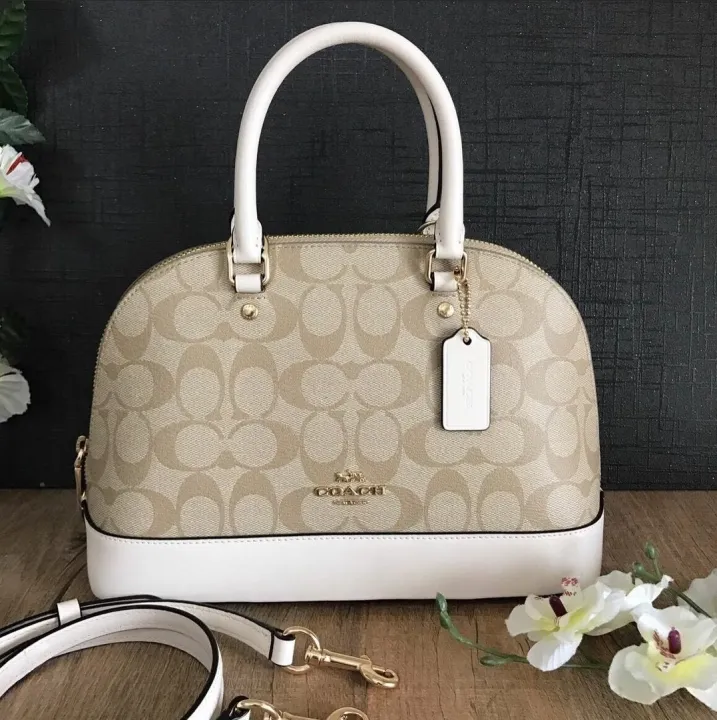 Original Coach F27583 Mini Sierra Satchel Dome Bag in Light Khaki ...
