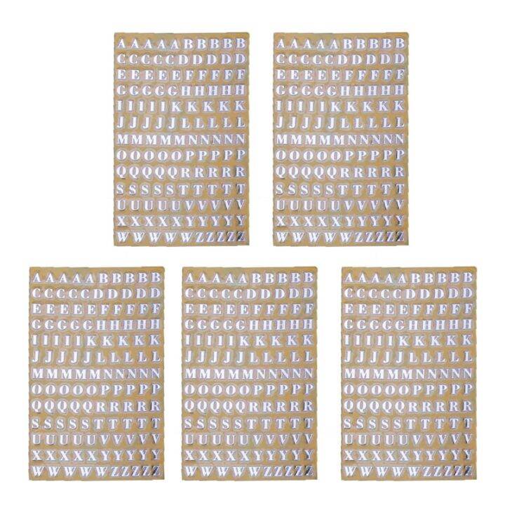 5Pcs 3mm Alphabet Letters Chunky Glitter Epoxy Resin Decorative ...