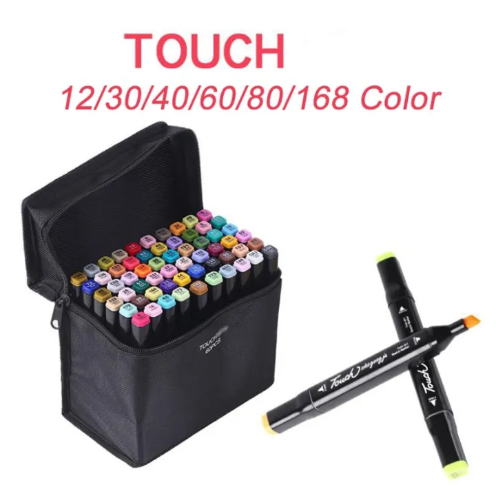 Touch Markers 30/40/60/80สี Sketch Art Marker ปากกาเคล็ดลับคู่แอลกอฮอล์ ...