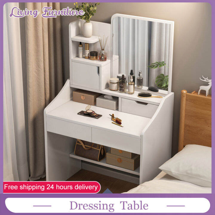 vanity mirror with table set Dressing Table Stool Bedroom 70cm with ...