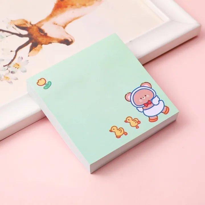 Cartoon Bear sticky notes nota set Students Message Notepad Learning ...