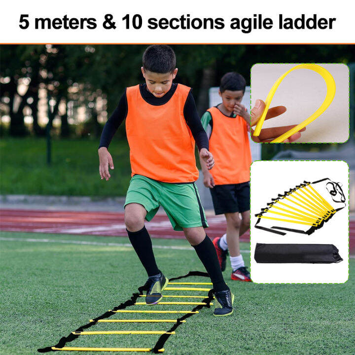 【In Stock】Agility Ladder Football Training Rope Ladder Obstacle Agility ...