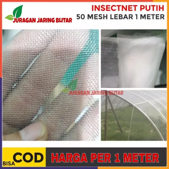 HARGA PER 1 METER JARING NYAMUK KASA INSECT SCREEN NET PUTIH MESH 50 ...
