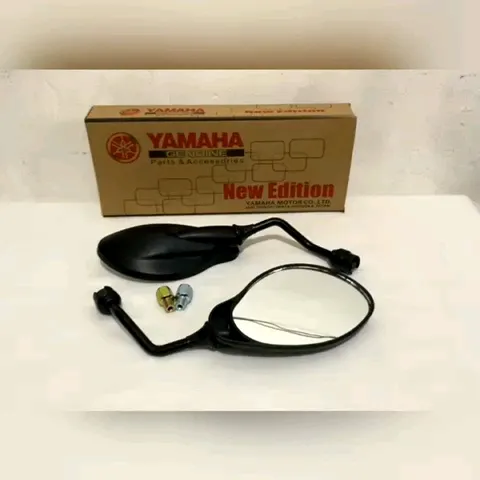 Spion Standar Yamaha X1 Y125z Kaca Putih Bening Tangkai Hitam Plus Drat ...