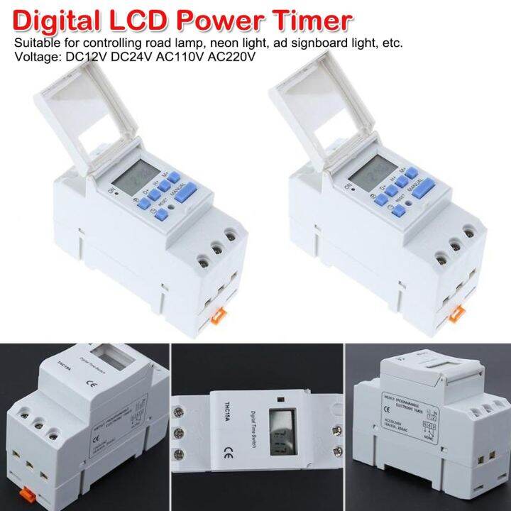 【Factory-direct】 Ac/dc 220V 110V Digital LCD Power Timer Programmable ...