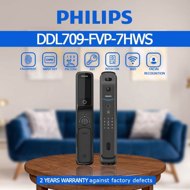 DDL709-FVP-7HWS Push Pull Smart Door Lock - Face Recognition, Fingerprint Digital Door Lock For ...