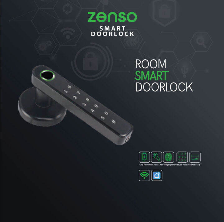 ZENSO Smart Room Lock Smart Digital Lock Password Fingerprint Key Card ...