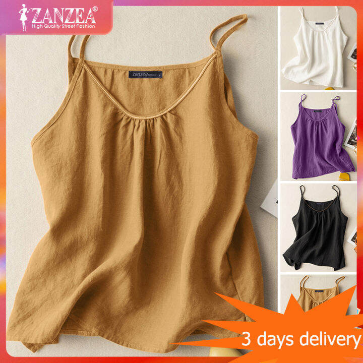 (3 days delivery)Esolo ZANZEA Muslimah Women Muslim Sleeveless Cotton ...