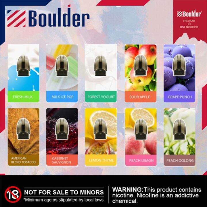 【3 in 1 box】Boulderr Vaping Pods original Pods Pods juice 100% original ...