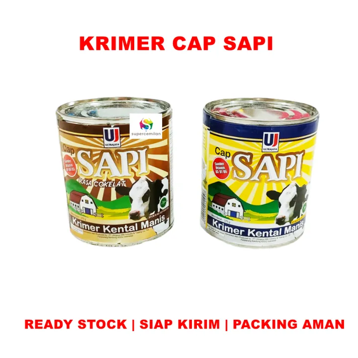 Ultrajaya Cap Sapi 375 gr Krimer Kental Manis | Susu Kaleng SKM ...