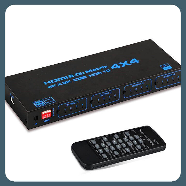 4K 60Hz HDMI matrix switch 4-in 4-out matrix HDMI 2.0 switch splitter ...