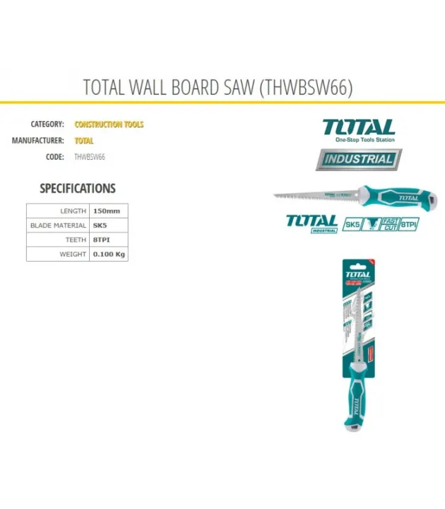 TOTAL TOOLS WALL BOARD SAW 6" (THWBSW66) | Lazada PH