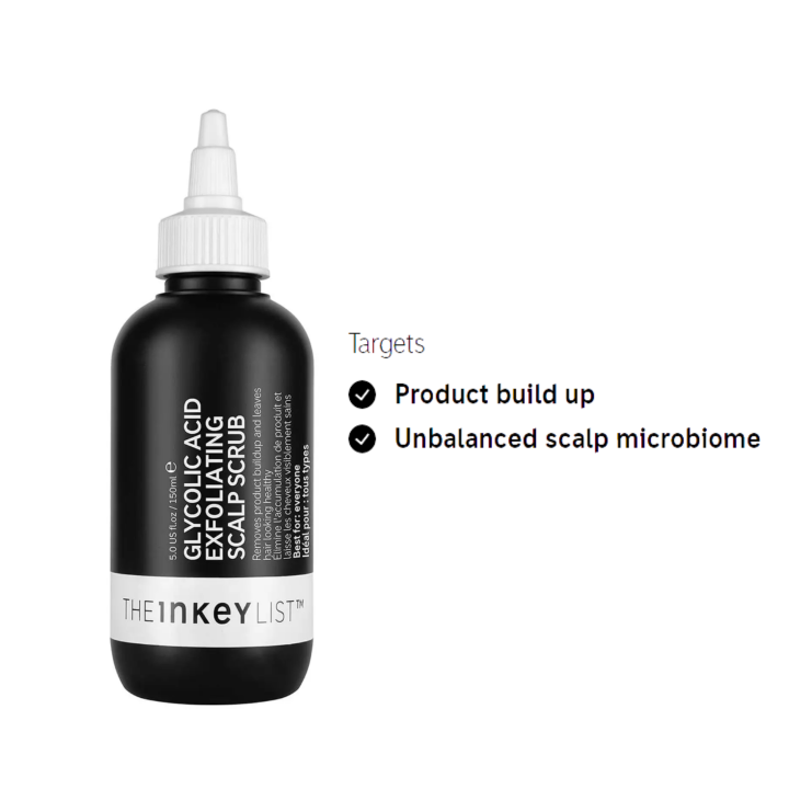 The INKEY List Glycolic Acid Exfoliating Scalp Scrub 150ml (Remove ...