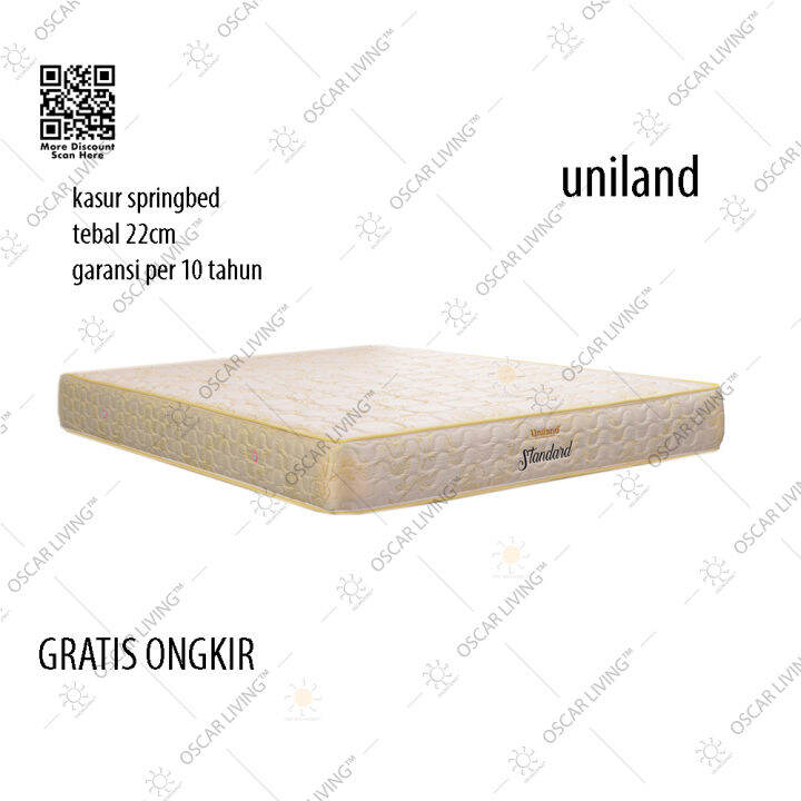 Kasur Spring Bed Uniland Springbed STD Cream Size 120 x 200 Tebal Kasur 22 cm - Khusus ...