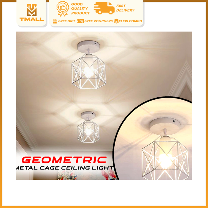 TMALL (FREE BULB) Ceiling Lamp Metal Cage Ceiling Lights Pendant Lamp ...