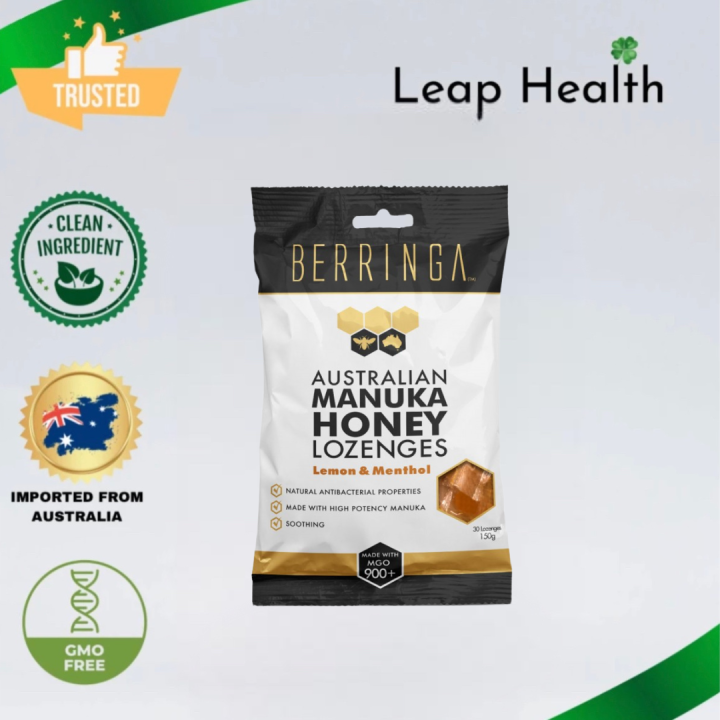 Berringa Australian Manuka Honey Lozenges Lemon & Menthol | Lazada