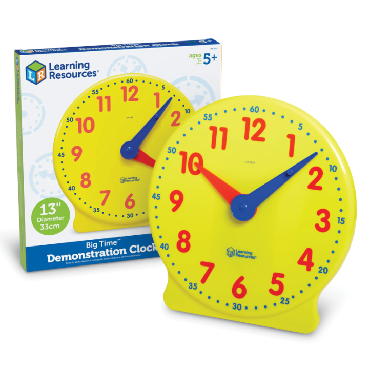 Learning Resources LER2094 Big Time Geared Demonstration Clock - Maths ...