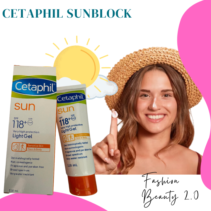 Cetaphil Sunblock SPF 118+ Light Gel (Face & Body) 118ml/sunscreen ...