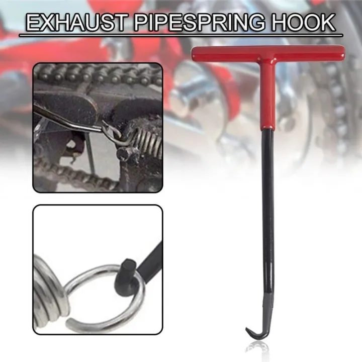 Universal Motorbike Exhaust Pipe Springs Hook T Handle Exhaust Pipe Spring Puller Repair Spring ...