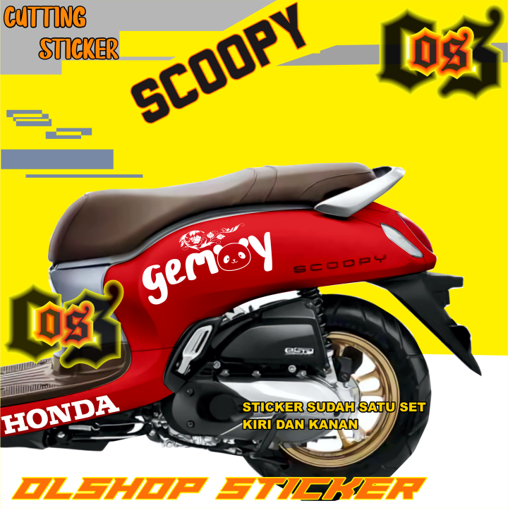 VIRAL TERMURAH CUTTING STICKER STRIPING GEMOY SCOOPY/ALL SCOOPY/STICKER ...