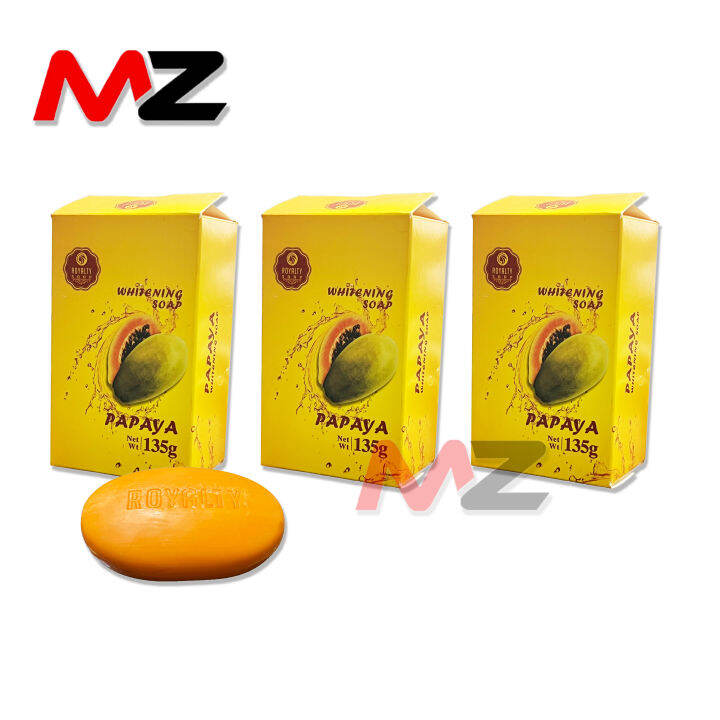 ( SET OF 3 ) Royalty Papaya Whitening Soap 135g Original | Lazada PH