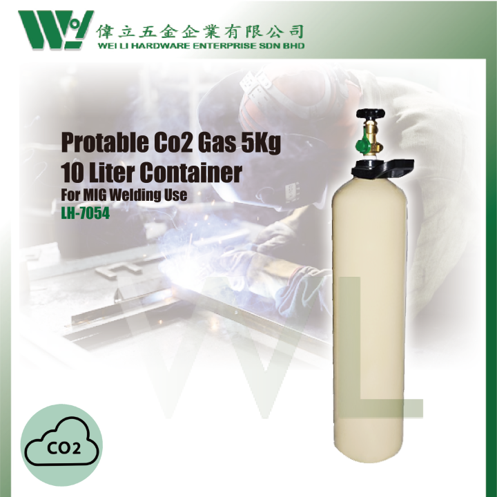 Portable Co2 Gas / carbon dioxide / MIG 10L gas / gas welding besi / MIG gas / CO2 gas kecil ...