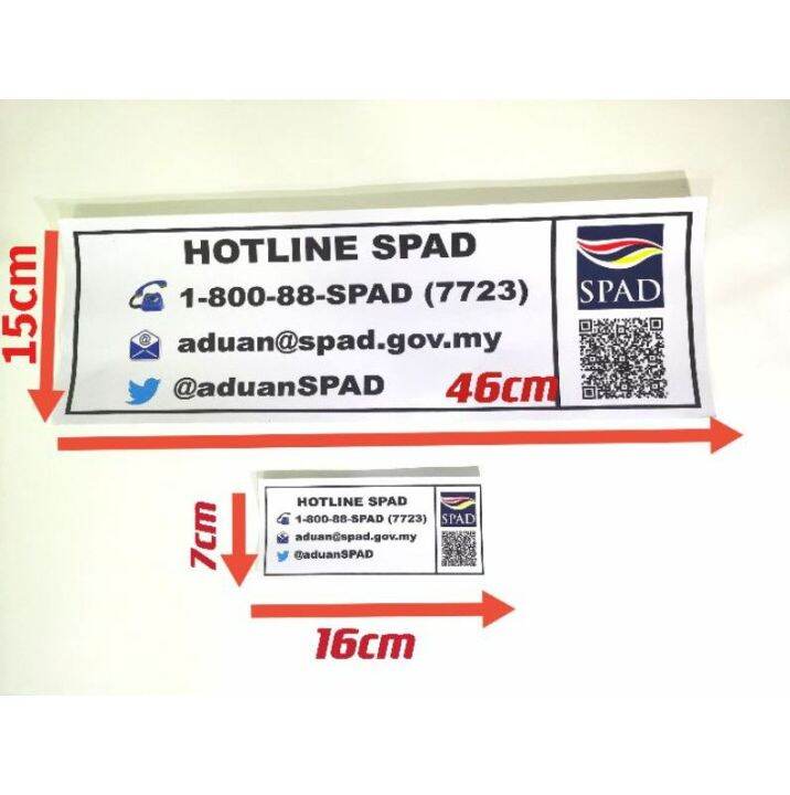 Spad taxi, Spad Bus, Spad，sticker Puspakom,kereta sewa, Van | Lazada