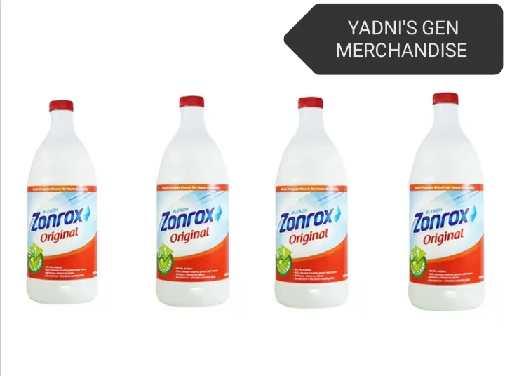 Zonrox Bleach Original 6 in 1 Total Clean 500ml x 4 | Lazada PH