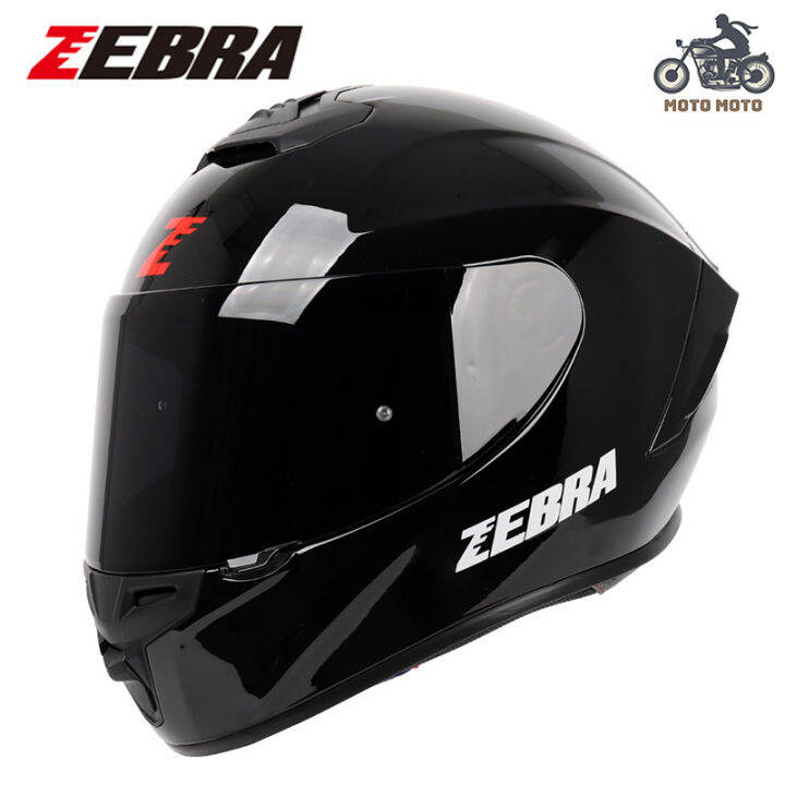 ZEBRA 152 PLAIN Motorcycle full face helmet Single visor free clear ...