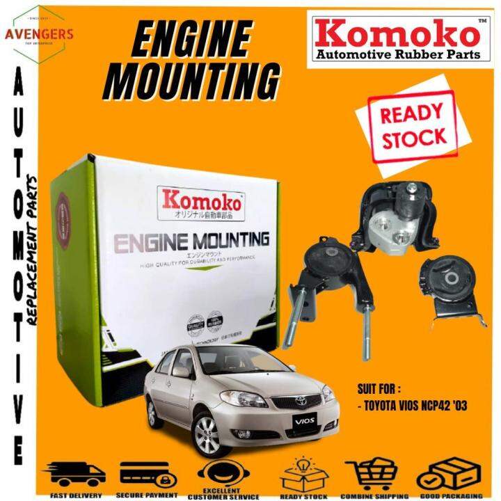 Toyota Vios 2003 - 2006 Ncp42 Komoko Tca Engine Mounting Kit Set 100% ...
