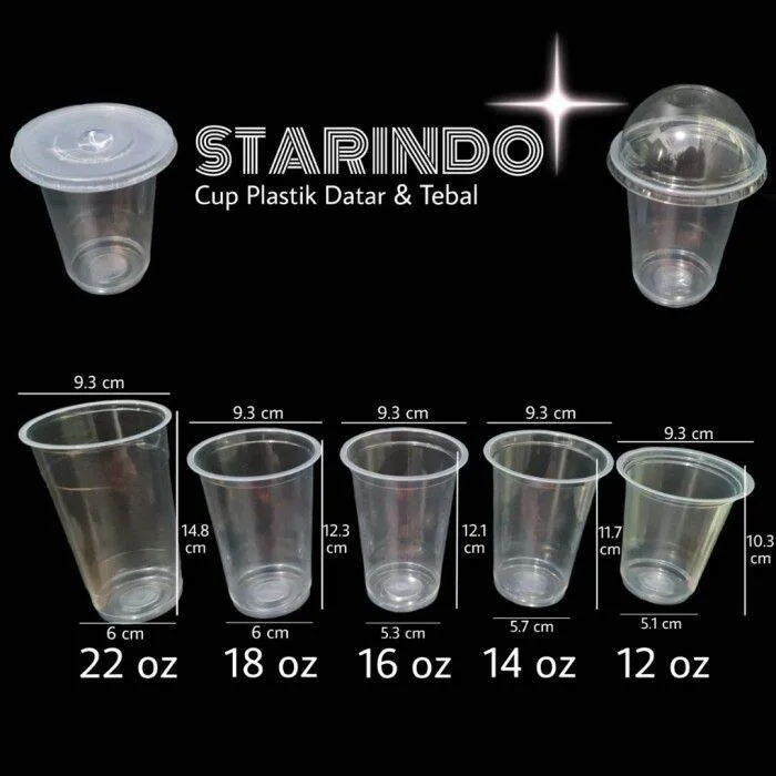 Gelas Plastik Starindo 14 Oz 16 Oz 18 Oz 22 Oz Cup Plastik Gelas Gelas Plastik Starindo 14 Oz 16 Oz 18 Oz 22 Oz Cup Plastik Gelas