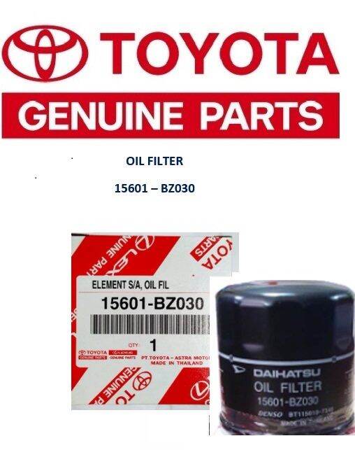 Genuine Toyota Oil Filter (Toyota Wigo)- Auto Parts - 15601-BZ030 ...